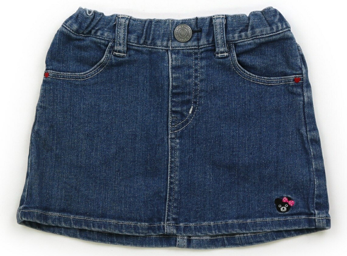 　ブランド 　Double B(ダブルB) 　カテゴリー 　スカート 　サイズ 　100サイズ 　色 　インディゴ・クマ 　状態 　★★★ 　記名 　なし 　ジャンル 　Girl デニム生地です。ウエストにサイズ調整ゴムが付いています。目立...