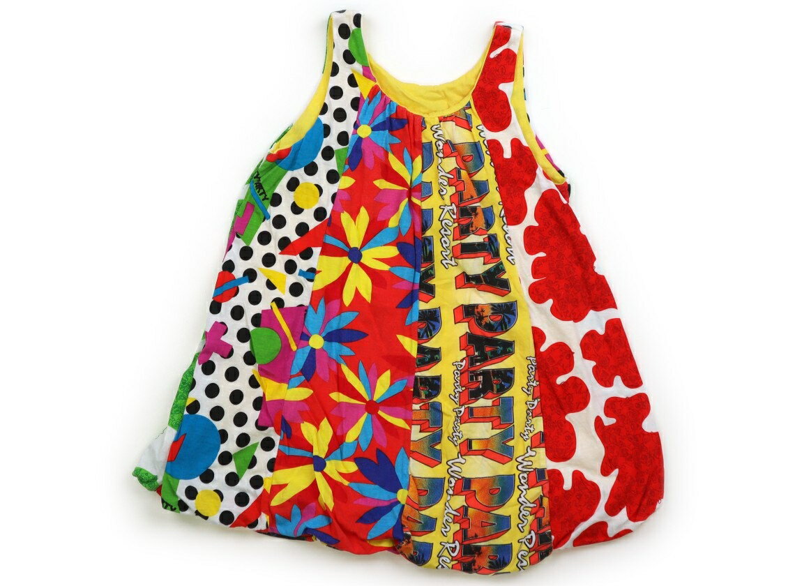 　ブランド 　Party Party(パーティパーティ) 　カテゴリー 　ジャンパースカート 　サイズ 　100サイズ 　色 　レッド・イエロー系・切り替え 　状態 　★★★ 　記名 　なし 　ジャンル 　Girl カットソー素材で裏地付き...