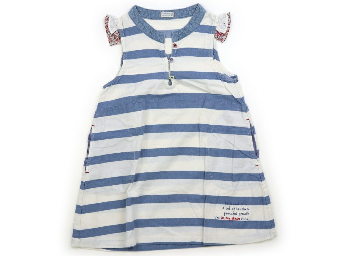 　ブランド 　Rag Mart(ラグマート) 　カテゴリー 　ジャンパースカート 　サイズ 　110サイズ 　色 　ライトブルー、白、ボーダー、フリル 　状態 　★★ 　記名 　なし 　ジャンル 　Girl 毛羽立ちと色褪せあり。胸元が開い...