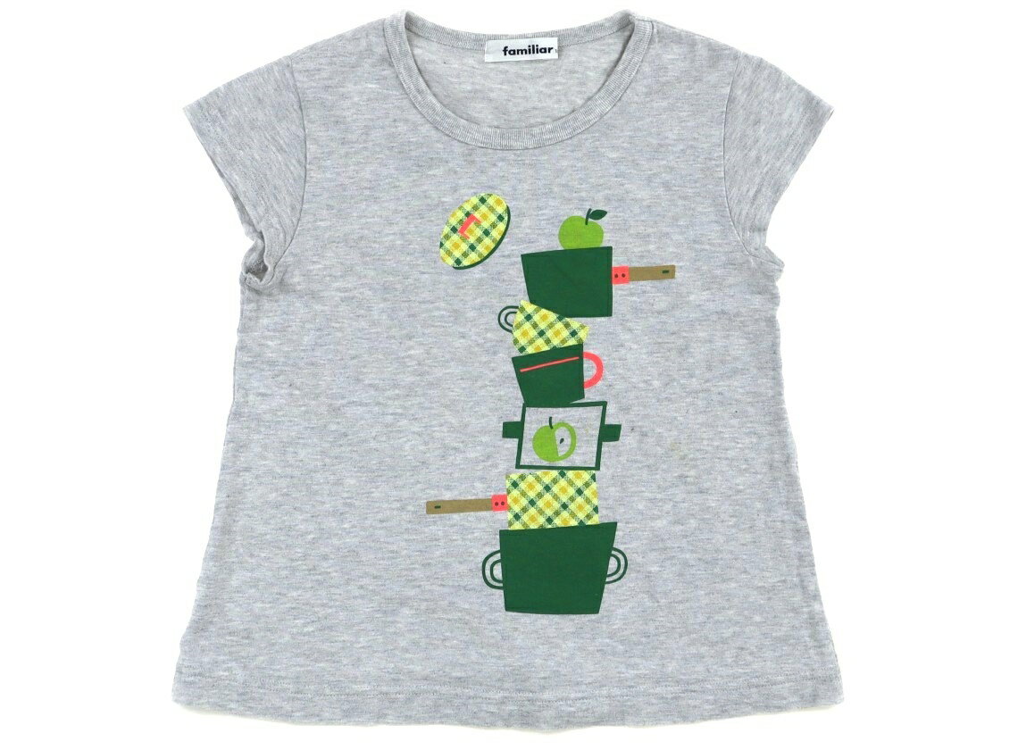 　ブランド 　familiar(ファミリア) 　カテゴリー 　Tシャツ・カットソー 　サイズ 　120サイズ 　色 　グレー 　状態 　★★★ 　記名 　なし 　ジャンル 　Girl 薄いシミが複数見られ、やや毛羽立ち・洗いざらし感がありま...