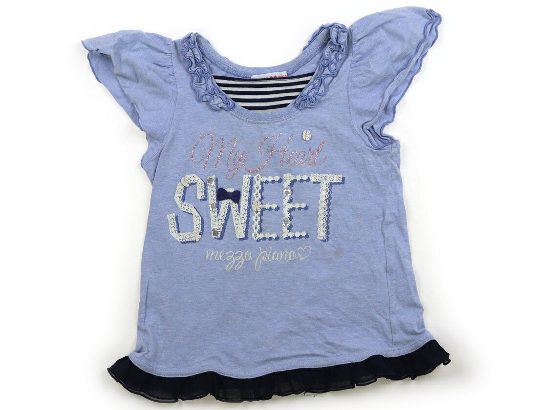 　ブランド 　mezzo piano(メゾピアノ) 　カテゴリー 　Tシャツ・カットソー 　サイズ 　110サイズ 　色 　サックス・ネイビーボーダー 　状態 　★★★ 　記名 　なし 　ジャンル 　Girl 腹部のサイドに1cm程のシミが...