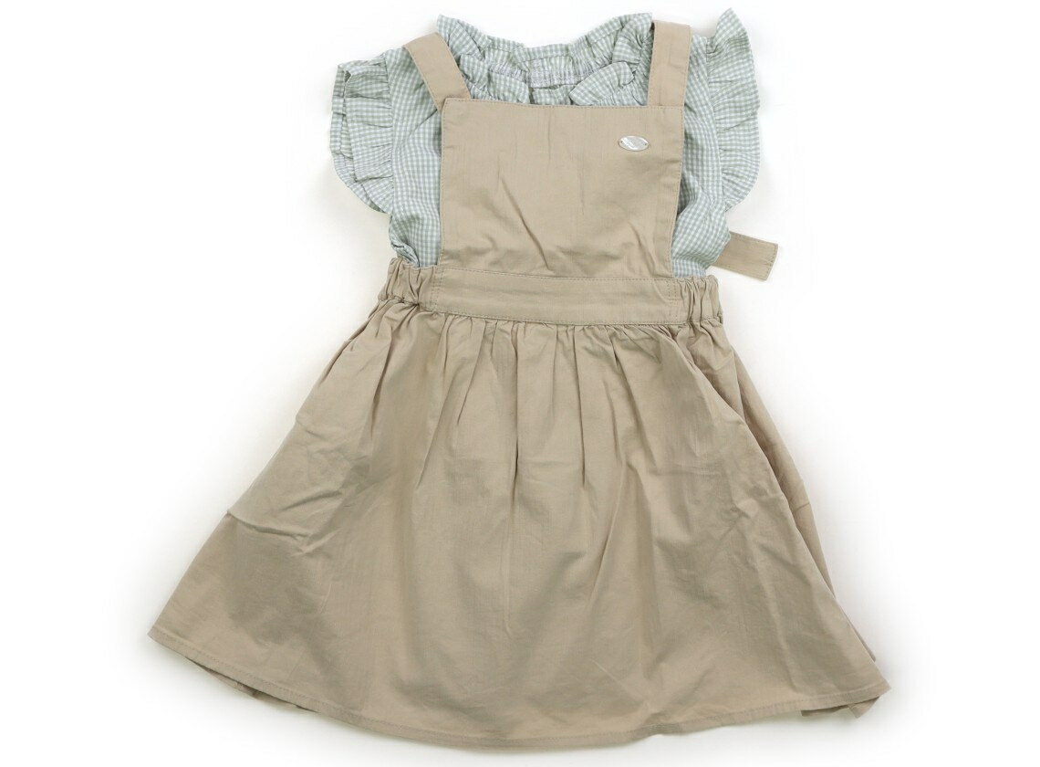 　ブランド 　SLAP SLIP(スラップスリップ) 　カテゴリー 　ジャンパースカート 　サイズ 　110サイズ 　色 　アイボリー、グリーンチェック 　状態 　★★★ 　記名 　なし 　ジャンル 　Girl ブラウスとジャンパースカート...