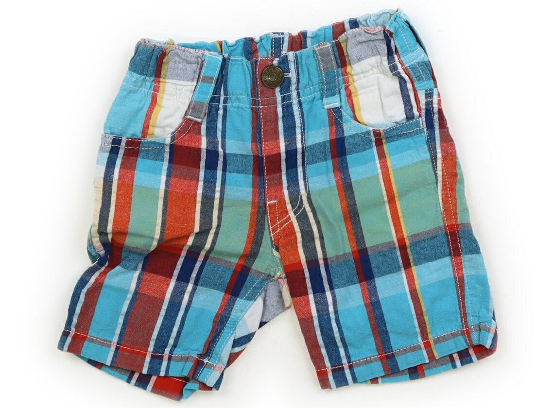 　ブランド 　BREEZE(ブリーズ) 　カテゴリー 　ハーフパンツ 　サイズ 　90サイズ 　色 　ターコイズブルー、朱色、チェック 　状態 　★★ 　記名 　なし 　ジャンル 　Boy ウエストは総ゴム。綿・麻生地。全体に色あせ・毛羽立...