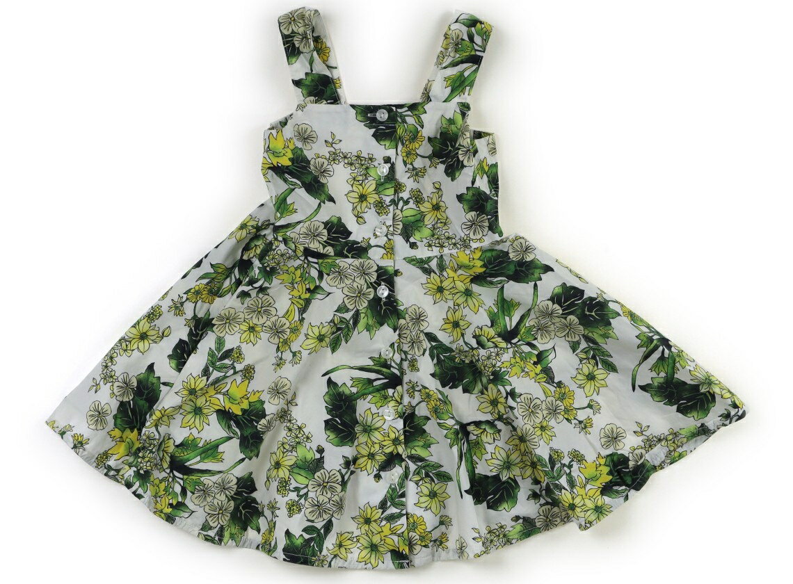 　ブランド 　BeBe(べべ) 　カテゴリー 　ジャンパースカート 　サイズ 　100サイズ 　色 　オフホワイト、黄色、グリーン、花柄 　状態 　★★★ 　記名 　なし 　ジャンル 　Girl コットン製、裏地はありません。ややシワと裾に...