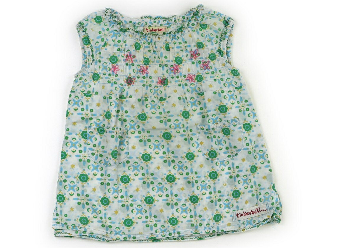 　ブランド 　TINKERBELL(ティンカーベル) 　カテゴリー 　シャツ・ブラウス 　サイズ 　80サイズ 　色 　白地　緑花柄 　状態 　★★★ 　記名 　なし 　ジャンル 　Girl 薄手の綿生地。襟元にごく薄いシミがあります。品質...