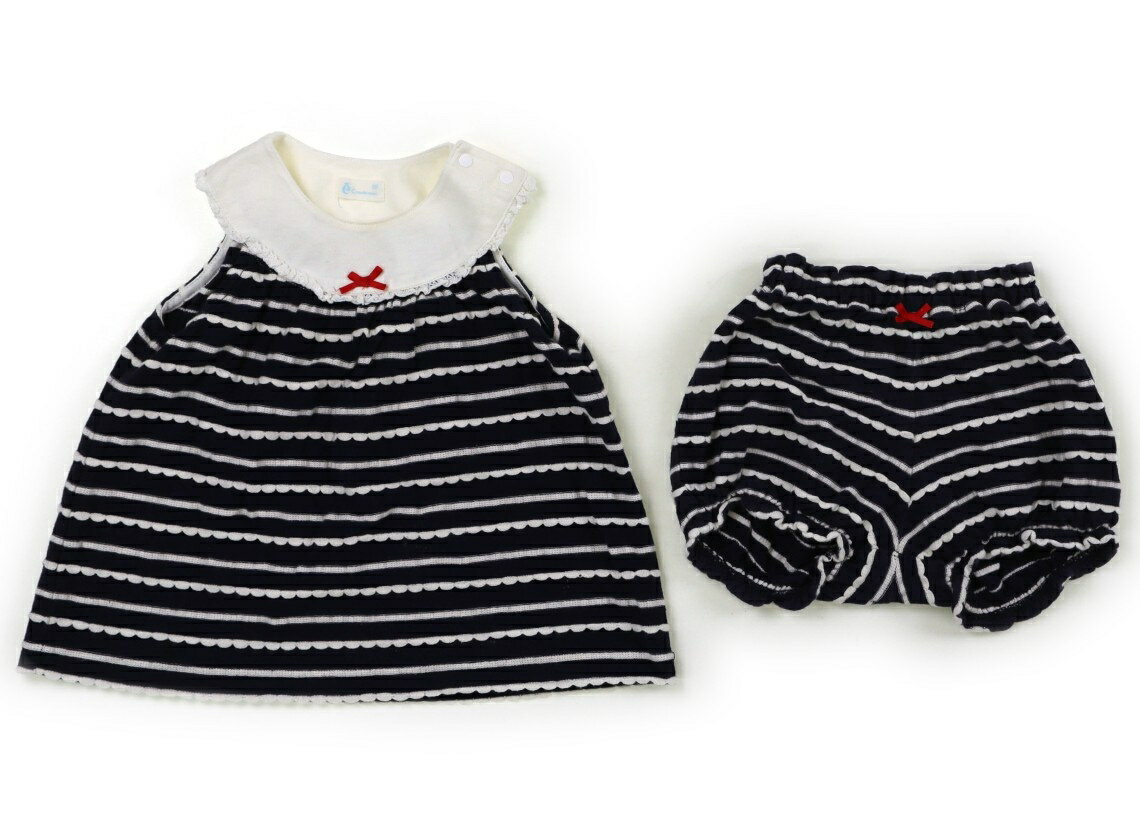 　ブランド 　Combimini(コンビミニ) 　カテゴリー 　上下セット 　サイズ 　80サイズ 　色 　ネイビー・ホワイト・ボーダー 　状態 　★★ 　記名 　なし 　ジャンル 　Girl コットン素材。チュニックとショートパンツのセッ...
