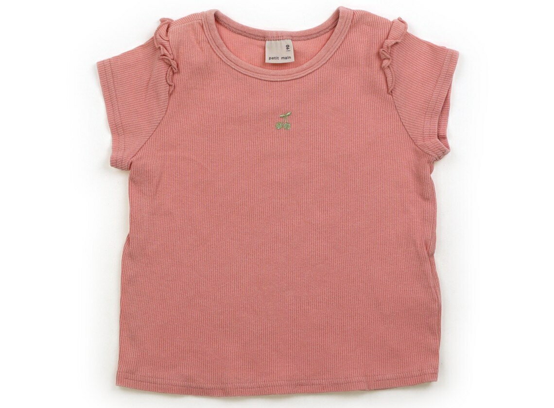 　ブランド 　petit main(プティマイン) 　カテゴリー 　Tシャツ・カットソー 　サイズ 　90サイズ 　色 　ピーチ 　状態 　★★★ 　記名 　なし 　ジャンル 　Girl リブふう。全体に色あせ・毛羽立ちがありますがまだまだ...