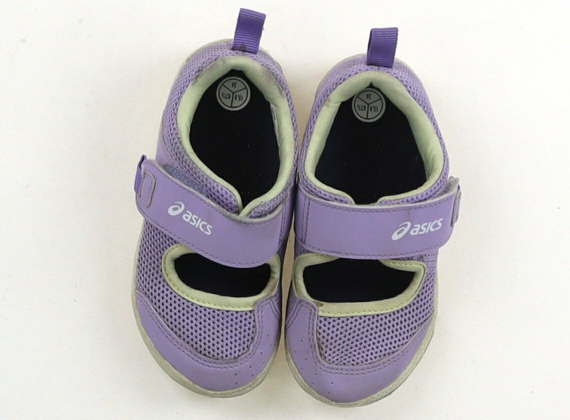 　ブランド 　Asics(アシックス) 　カテゴリー 　スニーカー 　サイズ 　靴15cm〜 　色 　ラベンダー 　状態 　★★（返品不可） 　記名 　なし 　ジャンル 　Girl 実際のサイズ表記は15cm。マジックテープ着脱。メッシュ生...