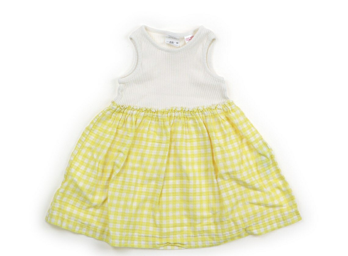 　ブランド 　ZARA(ザラ) 　カテゴリー 　ワンピース 　サイズ 　90サイズ 　色 　ホワイト・イエロー格子柄 　状態 　★★★ 　記名 　なし 　ジャンル 　Girl 実際のサイズ表記は92cm。リブ地と横リブカットソー。全体的に使...