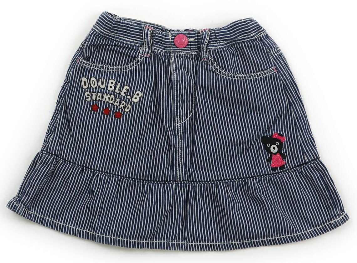 　ブランド 　Double B(ダブルB) 　カテゴリー 　スカート 　サイズ 　120サイズ 　色 　ブルー、白ストライプ、クマ 　状態 　★★★ 　記名 　なし 　ジャンル 　Girl ウエストはサイズ調節ゴム付きで、デニム生地です。使...