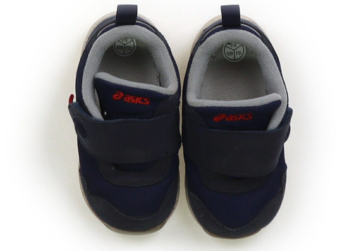 　ブランド 　Asics(アシックス) 　カテゴリー 　スニーカー 　サイズ 　靴13cm〜 　色 　ネイビー 　状態 　★★ 　記名 　なし 　ジャンル 　Boy 13.5cmサイズ表記。マジックテープ留め。スエード調部分に汚れが目立ちま...