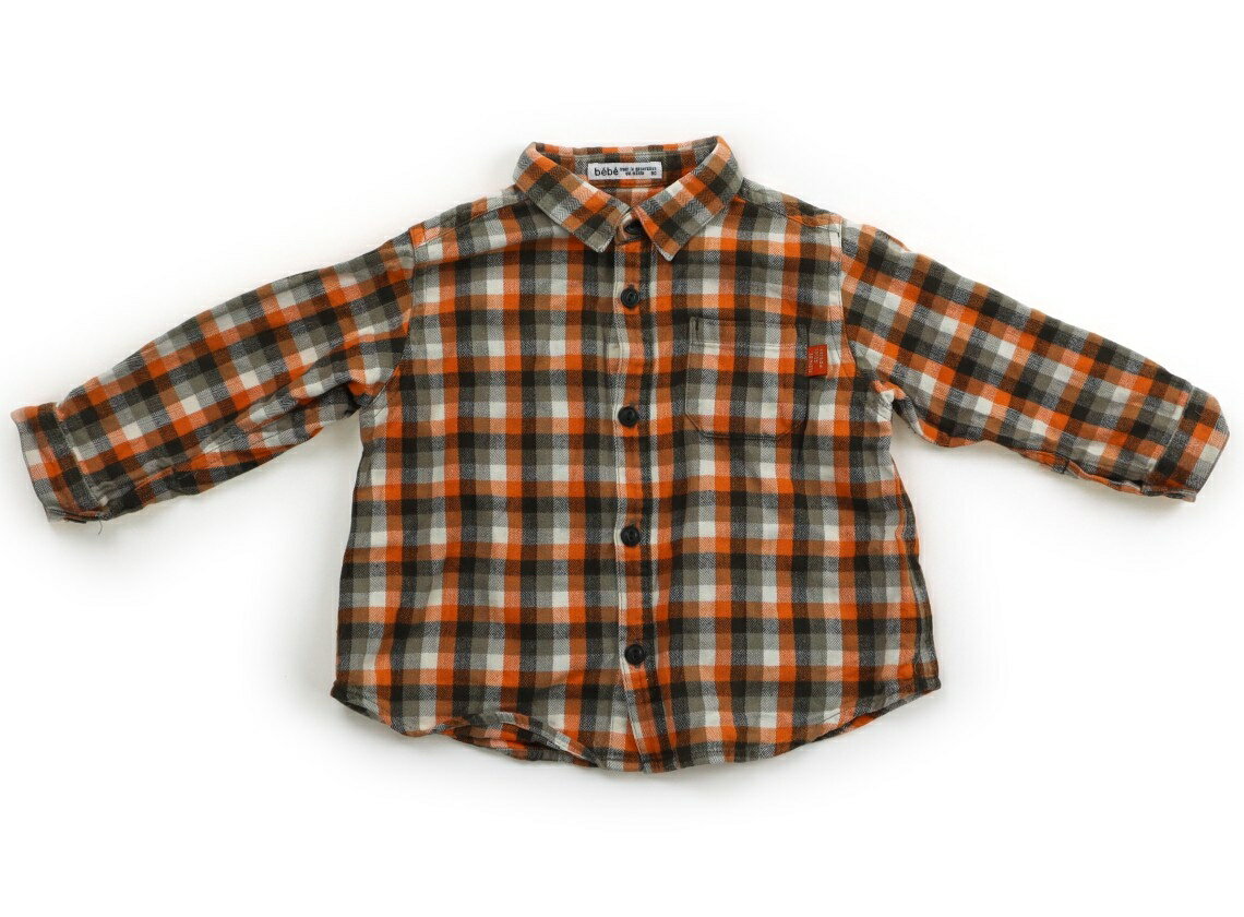 　ブランド 　BeBe(べべ) 　カテゴリー 　シャツ・ブラウス 　サイズ 　90サイズ 　色 　オレンジ系チェック 　状態 　★★★ 　記名 　なし 　ジャンル 　Boy 全体に使用感はありますが、まだまだ普段着として活躍してくれそうです...