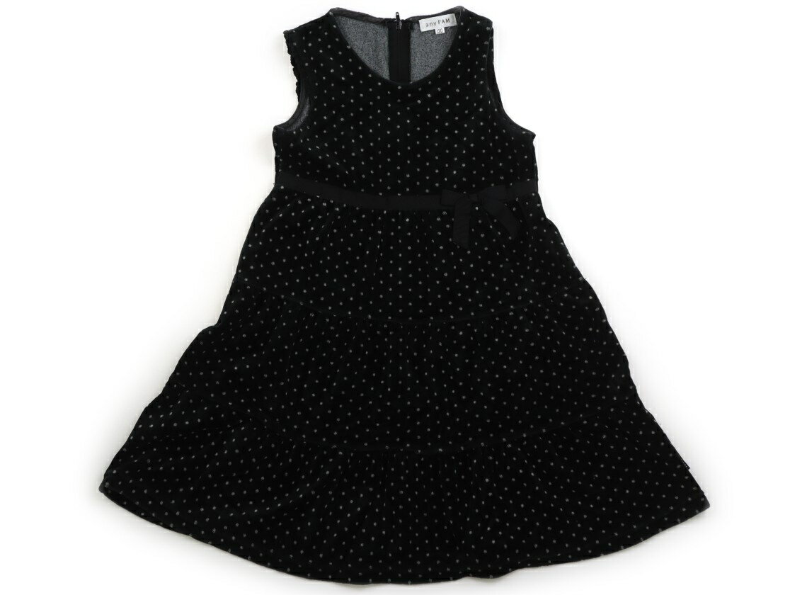 　ブランド 　anyFAM(エニィファム) 　カテゴリー 　ジャンパースカート 　サイズ 　130サイズ 　色 　黒、白ドット柄 　状態 　★★★ 　記名 　なし 　ジャンル 　Girl パイルベロア生地ですです。ストレッチあり。後ろファス...