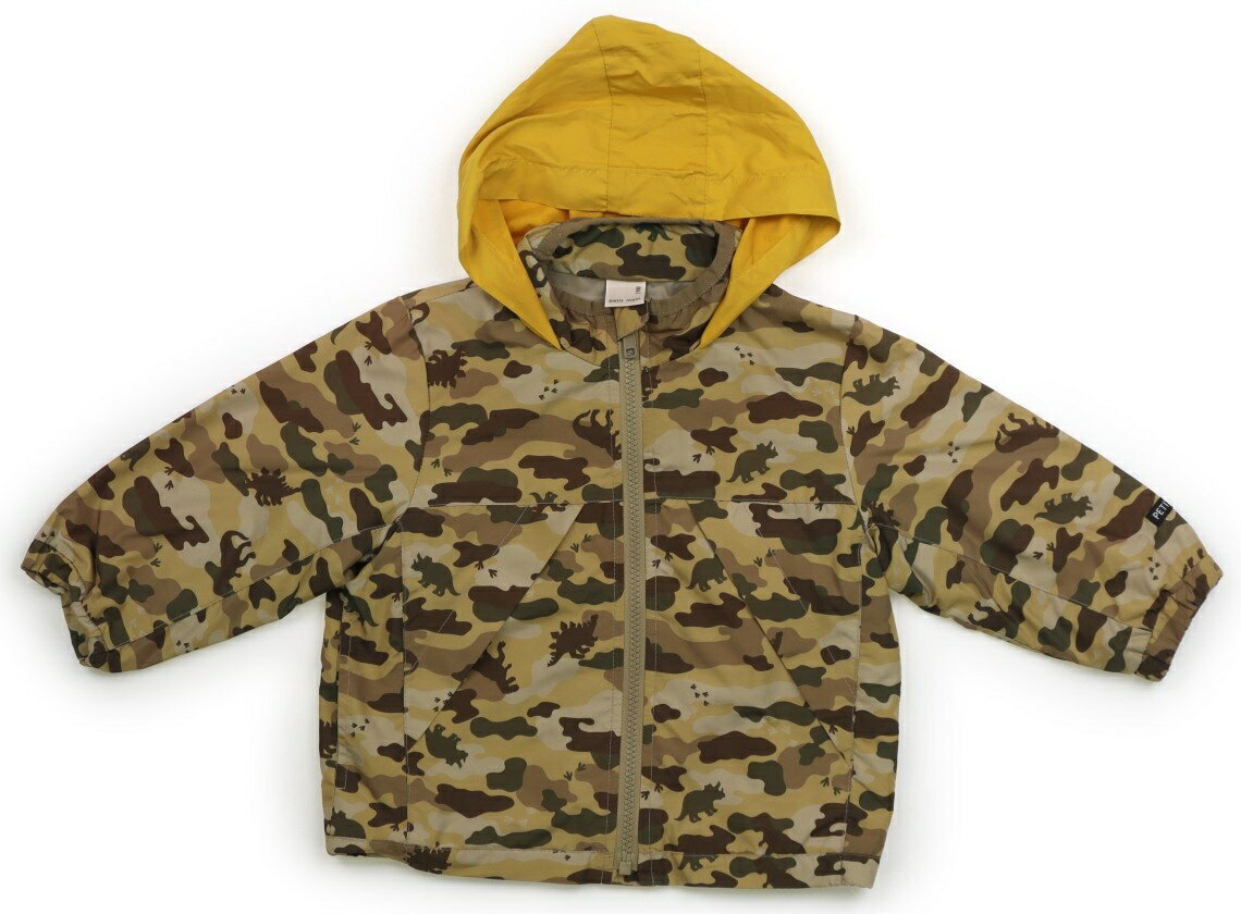 　ブランド 　petit main(プティマイン) 　カテゴリー 　コート・ジャンパー 　サイズ 　90サイズ 　色 　茶系迷彩柄、恐竜柄 　状態 　★★★ 　記名 　なし 　ジャンル 　Boy ポリエステルのシャカシャカ生地で、ポリエステ...