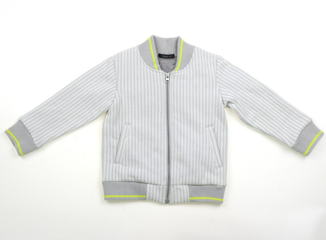 　ブランド 　Caldia(カルディア) 　カテゴリー 　ジップアップトレーナー 　サイズ 　100サイズ 　色 　ライトグレー・ストライプ・イエロー 　状態 　★★★ 　記名 　なし 　ジャンル 　Boy 毛足長めの裏起毛・右ポケット入口...