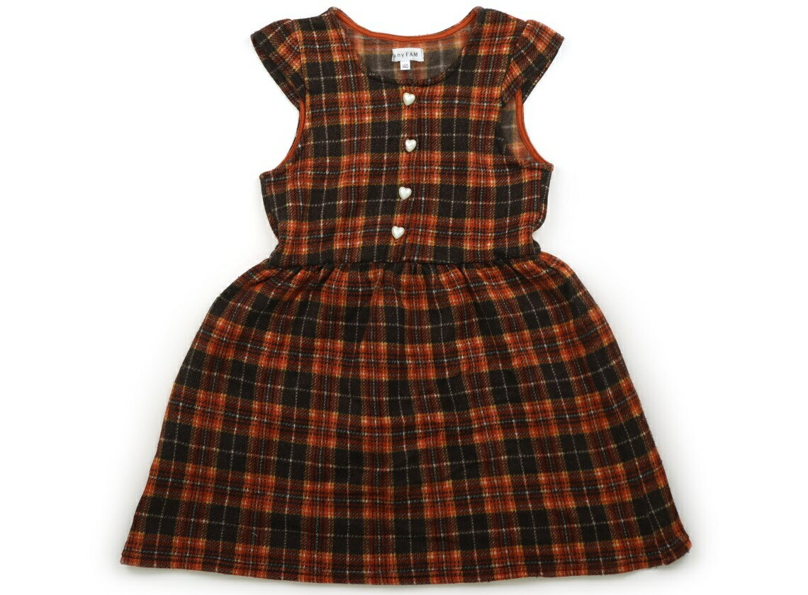 　ブランド 　anyFAM(エニィファム) 　カテゴリー 　ワンピース 　サイズ 　140サイズ 　色 　オレンジ・ブラウン・チェック 　状態 　★★★ 　記名 　なし 　ジャンル 　Girl ポリエステル100％。裏起毛のニット調生地。毛...