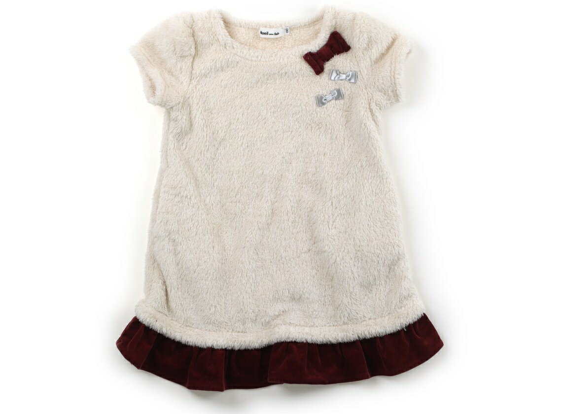 　ブランド 　Noeil(ノイユ) 　カテゴリー 　チュニック 　サイズ 　100サイズ 　色 　アイボリー、ワインレッド、リボン 　状態 　★★★ 　記名 　なし 　ジャンル 　Girl ボアフリース生地。裾はコーデュロイ。左ポケット入り...