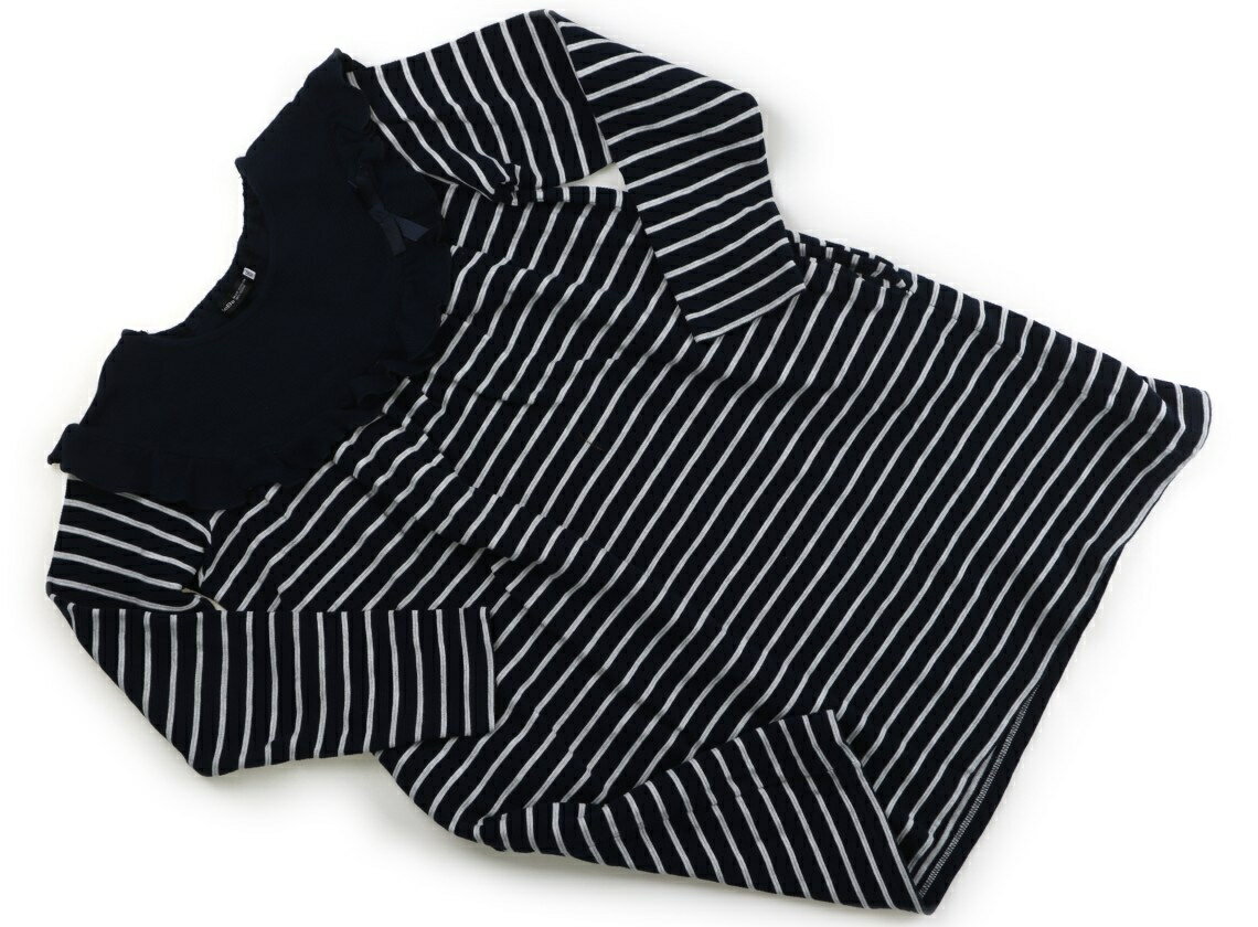 　ブランド 　BeBe(べべ) 　カテゴリー 　ワンピース 　サイズ 　150サイズ 　色 　ネイビー・ホワイト・ボーダー 　状態 　★★ 　記名 　なし 　ジャンル 　Girl コットン素材。お腹とスカート真ん中付近に茶色い汚れあり。毛羽...