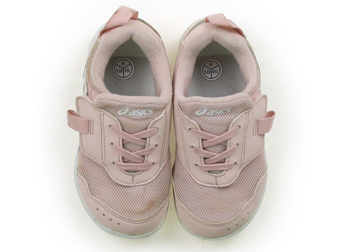 　ブランド 　Asics(アシックス) 　カテゴリー 　スニーカー 　サイズ 　靴15cm〜 　色 　ピンク 　状態 　★★ 　記名 　なし 　ジャンル 　Girl 実際のサイズ表記は15.0cm。前まいじっくテープ留め。全体に茶色い汚れが...