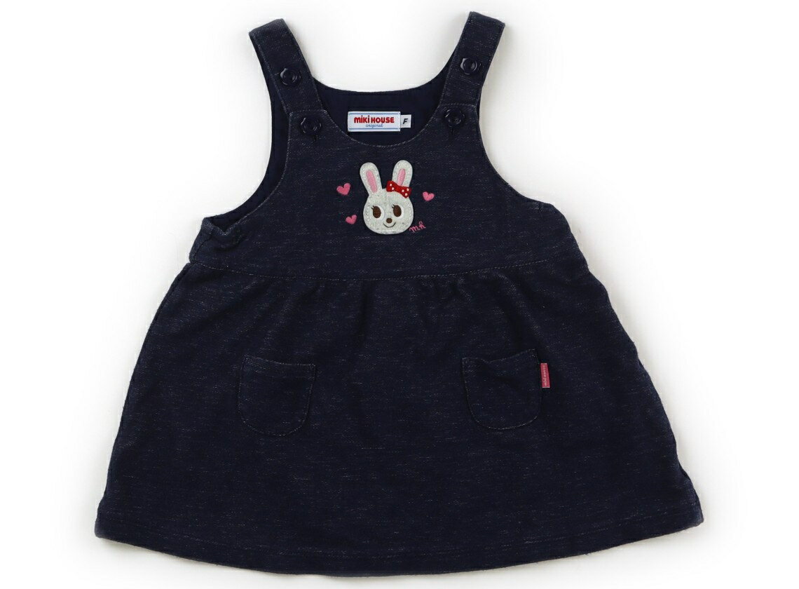 　ブランド 　miki HOUSE(ミキハウス) 　カテゴリー 　ジャンパースカート 　サイズ 　70サイズ 　色 　ブルー 　状態 　★★★ 　記名 　なし 　ジャンル 　Girl デニム風カットソー。サイズ表記は70-80。アップリケ部...