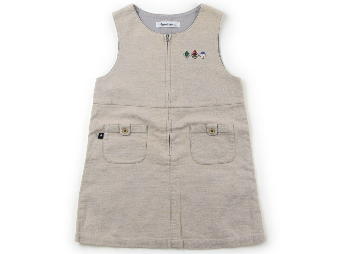 　ブランド 　familiar(ファミリア) 　カテゴリー 　ジャンパースカート 　サイズ 　110サイズ 　色 　アイボリーベージュ 　状態 　★★★ 　記名 　なし 　ジャンル 　Girl 起毛感のあるカットソー。前ファスナー開き。全体...