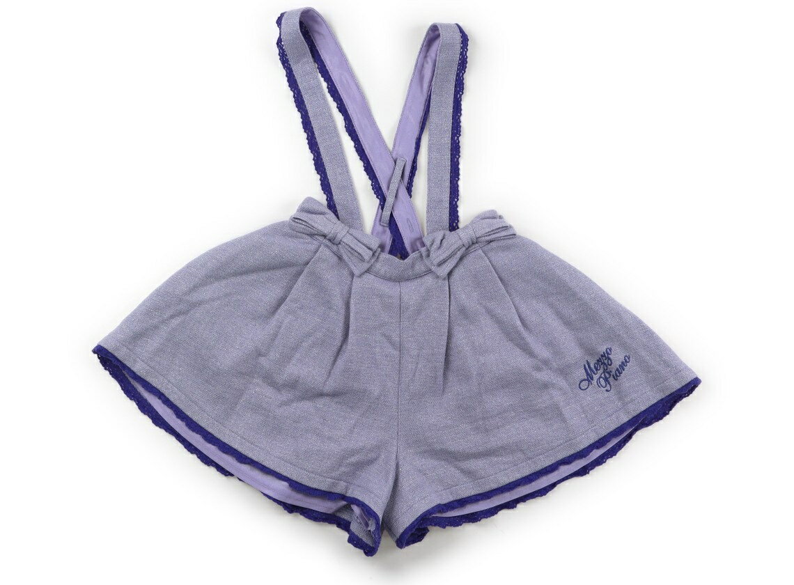 　ブランド 　mezzo piano(メゾピアノ) 　カテゴリー 　キュロット 　サイズ 　120サイズ 　色 　パープル、ラメ 　状態 　★★★ 　記名 　なし 　ジャンル 　Girl コットンポリエステル素材。裏地付き。肩紐は取り外し可...