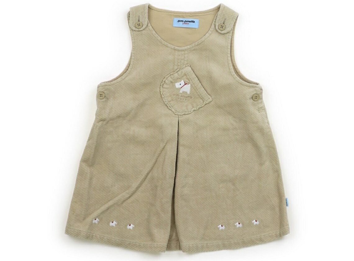 　ブランド 　pom ponette(ポンポネット) 　カテゴリー 　ジャンパースカート 　サイズ 　90サイズ 　色 　ベージュ 　状態 　★★★ 　記名 　なし 　ジャンル 　Girl カットコール素材。両肩ボタン付き。色あせ・洗いざら...