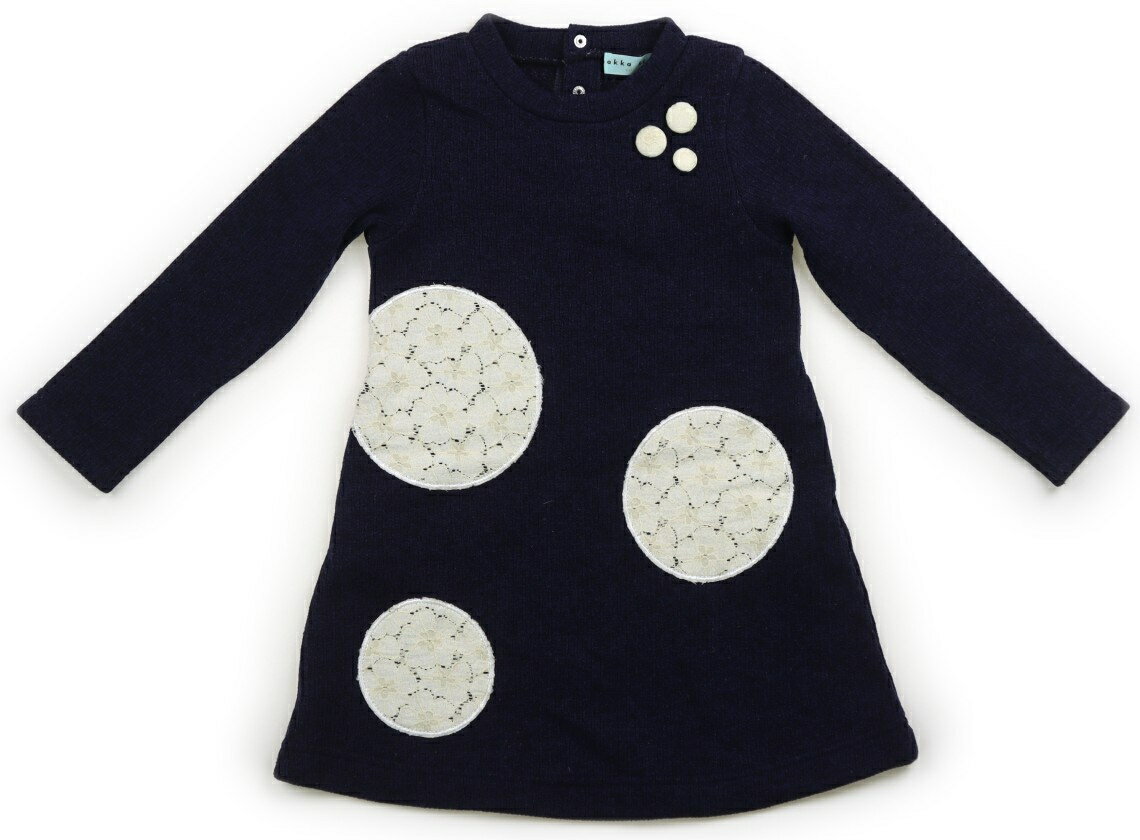 　ブランド 　HAKKA(ハッカ) 　カテゴリー 　ワンピース 　サイズ 　110サイズ 　色 　ネイビー、アイボリー、レース 　状態 　★★★ 　記名 　なし 　ジャンル 　Girl ポリエステルニット。やや毛玉付着が見られます。使用感あ...