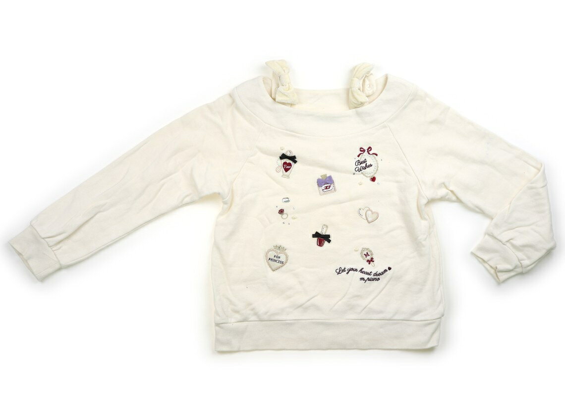 　ブランド 　mezzo piano(メゾピアノ) 　カテゴリー 　トレーナー・プルオーバー 　サイズ 　150サイズ 　色 　クリーム・刺しゅう 　状態 　★★ 　記名 　なし 　ジャンル 　Girl 肩のベロアリボンは着脱可能。左袖に黒...