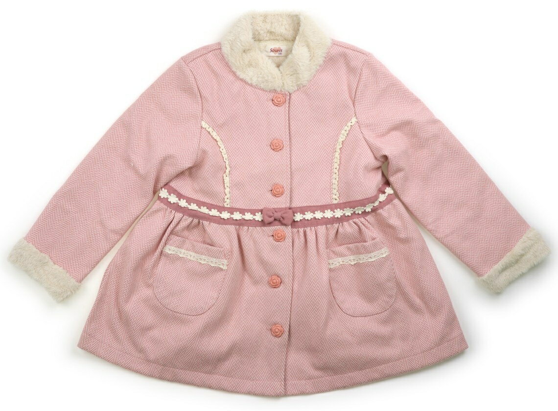 　ブランド 　Souris(スーリー) 　カテゴリー 　コート・ジャンパー 　サイズ 　130サイズ 　色 　ピンク・ホワイト 　状態 　★★★ 　記名 　なし 　ジャンル 　Girl ポリエステル・アクリル素材。ボア素材の裏地付き。前ボタ...