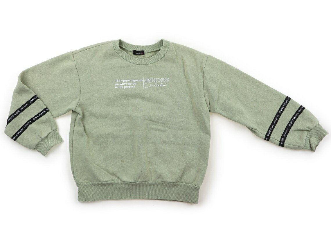 　ブランド 　JENNI(ジェニィ) 　カテゴリー 　トレーナー・プルオーバー 　サイズ 　140サイズ 　色 　スモーキーグリーン 　状態 　★★ 　記名 　なし 　ジャンル 　Girl 裏起毛。全体に毛玉感、色褪せがあります。腹部に小さ...