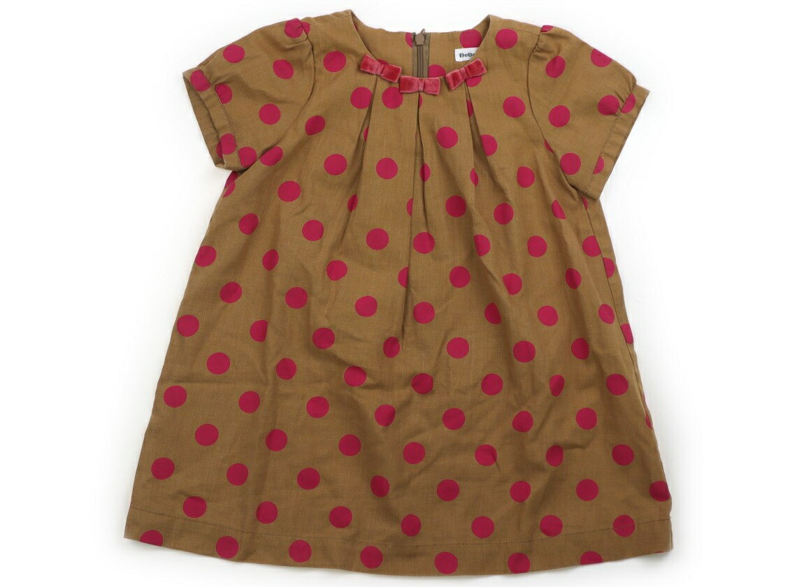 　ブランド 　BeBe(べべ) 　カテゴリー 　ワンピース 　サイズ 　100サイズ 　色 　ピンク、ドット柄 　状態 　★★★ 　記名 　なし 　ジャンル 　Girl 後ろファスナーあり。薄手でストレッチなし。リボンがパイルベロア生地で、...