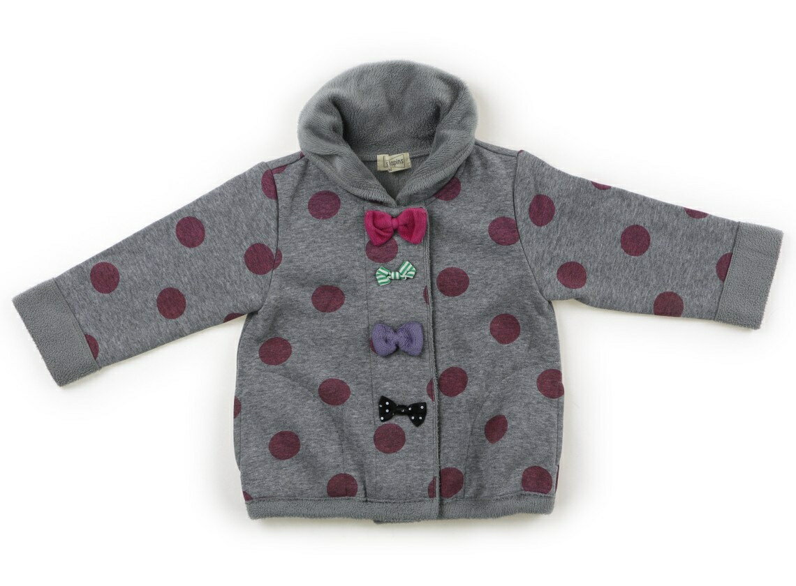 　ブランド 　troislapins(トロワラパン) 　カテゴリー 　カーディガン 　サイズ 　80サイズ 　色 　グレー、ピンクドット、リボン 　状態 　★★★ 　記名 　なし 　ジャンル 　Girl 裏起毛のスウェット生地。使用感はあり...