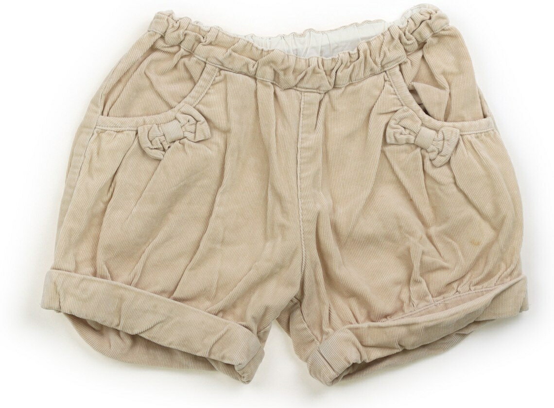 　ブランド 　BeBe(べべ) 　カテゴリー 　ショートパンツ 　サイズ 　120サイズ 　色 　ベージュ・リボン 　状態 　★★★ 　記名 　なし 　ジャンル 　Girl コーデュロイ生地。ウエストは総ゴムです。ウエストゴムがねじれていま...