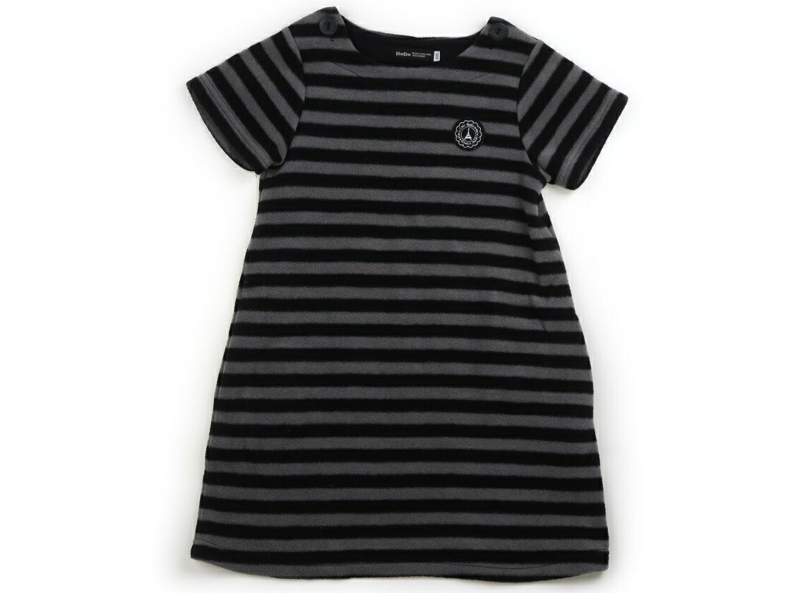 　ブランド 　BeBe(べべ) 　カテゴリー 　ワンピース 　サイズ 　120サイズ 　色 　ブラック・グレー・ボーダー 　状態 　★★★ 　記名 　なし 　ジャンル 　Girl フリース生地です。若干毛羽立ちがありますが、目立った汚れはあ...