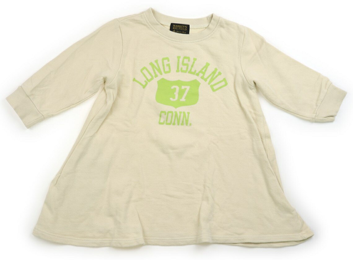 　ブランド 　Markey's(マーキーズ) 　カテゴリー 　チュニック 　サイズ 　100サイズ 　色 　ベージュ・グリーン・ロゴ 　状態 　★★★ 　記名 　なし 　ジャンル 　Girl 裏パイルスェット生地です。若干毛羽立ちがあり、裾...