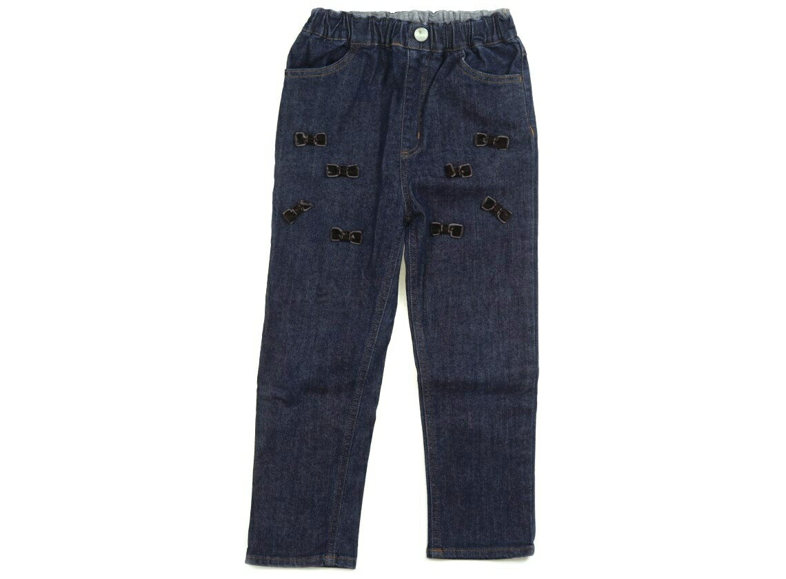 　ブランド 　petit main(プティマイン) 　カテゴリー 　ジーンズ 　サイズ 　120サイズ 　色 　インディゴブルー・ベロアリボン 　状態 　★★★ 　記名 　なし 　ジャンル 　Girl ストレッチデニム素材。ウエストは総ゴム...