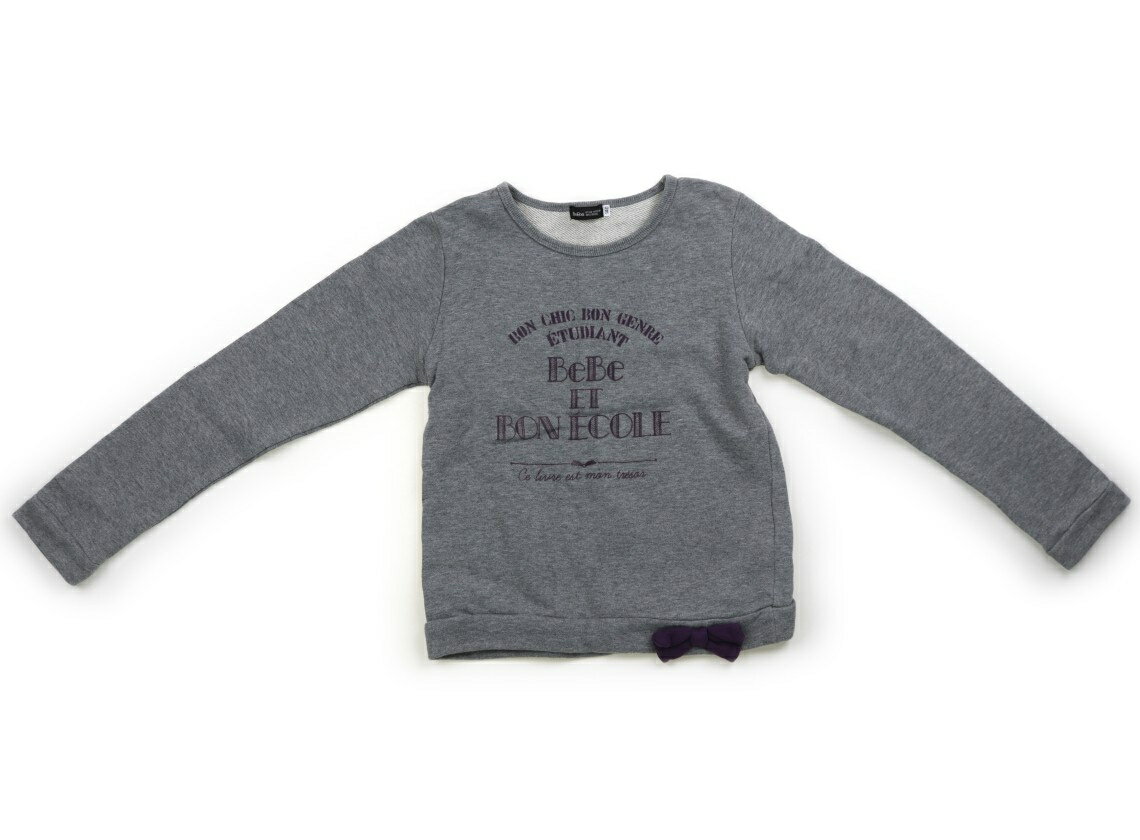 　ブランド 　BeBe(べべ) 　カテゴリー 　トレーナー・プルオーバー 　サイズ 　140サイズ 　色 　グレー、パープル、リボン 　状態 　★★★ 　記名 　なし 　ジャンル 　Girl ヨレと毛羽立ちあり。まだお使いいただけそうです。...