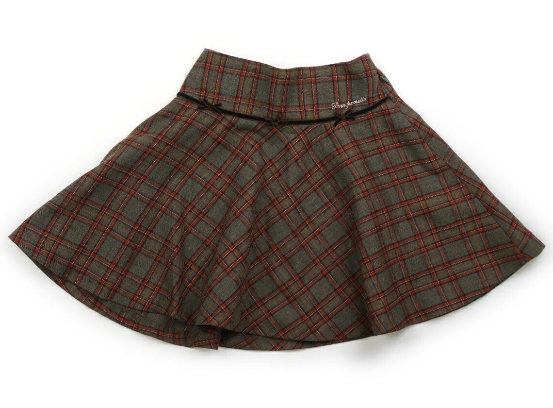 　ブランド 　pom ponette(ポンポネット) 　カテゴリー 　スカート 　サイズ 　130サイズ 　色 　暗いオレンジ、チェック柄 　状態 　★★★★ 　記名 　なし 　ジャンル 　Girl サイズ調整ゴムが付いています。ウール生地...