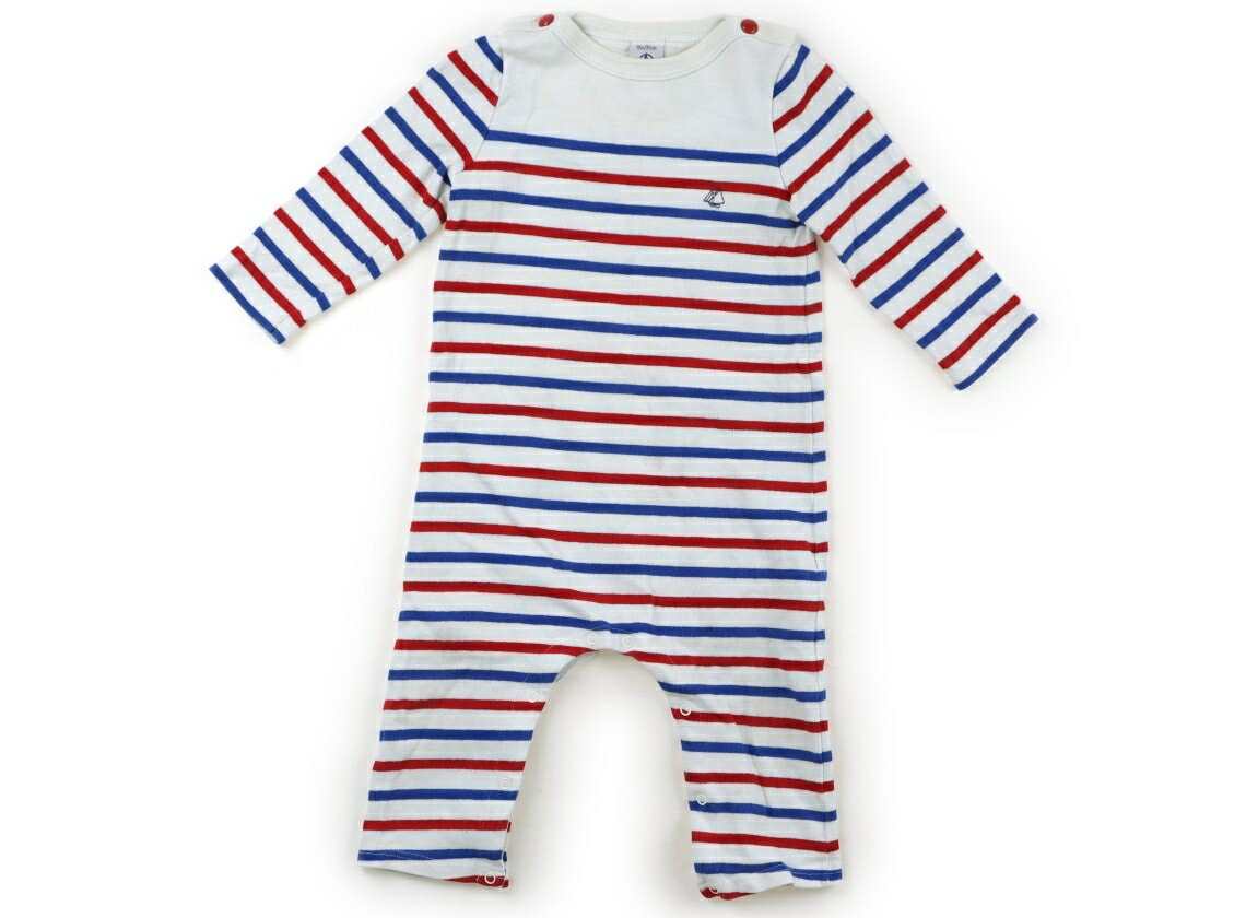 　ブランド 　PETIT BATEAU(プチバトー) 　カテゴリー 　カバーオール 　サイズ 　80サイズ 　色 　ボーダー、白、赤、青 　状態 　★★ 　記名 　なし 　ジャンル 　Boy 実際のサイズ表記は81cm。全体に毛羽立ちと洗い...