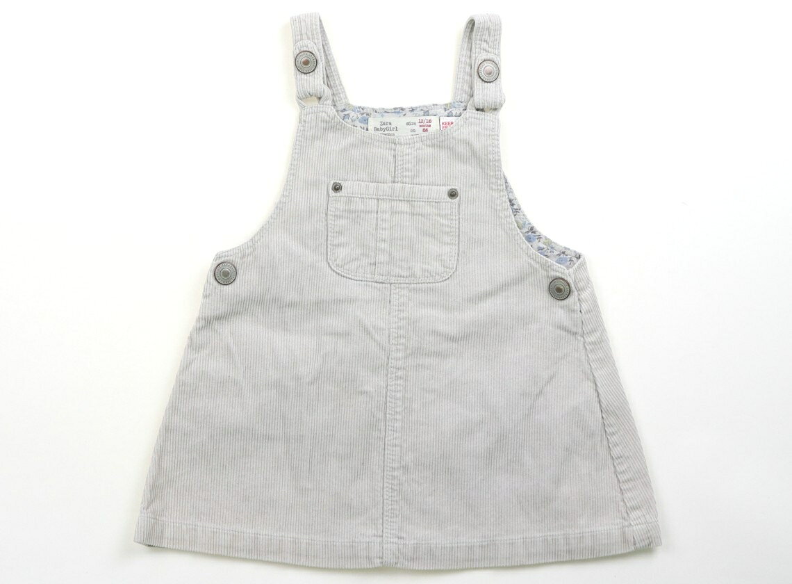 　ブランド 　ZARA(ザラ) 　カテゴリー 　ジャンパースカート 　サイズ 　80サイズ 　色 　グレー 　状態 　★★★ 　記名 　なし 　ジャンル 　Girl 実際のサイズ表記は86cm。コーデュロイ生地、全体に洗いざらし感ありますが...