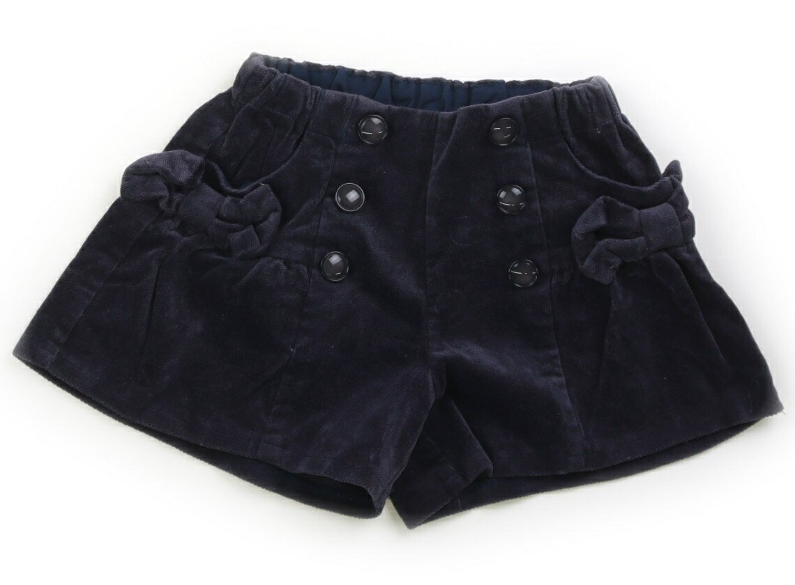 　ブランド 　BeBe(べべ) 　カテゴリー 　キュロット 　サイズ 　100サイズ 　色 　ネイビー 　状態 　★★ 　記名 　なし 　ジャンル 　Girl ベロア風カットソー。ウエストは後ろのみゴム。前に何かを押し当てた様な丸い跡あり。...