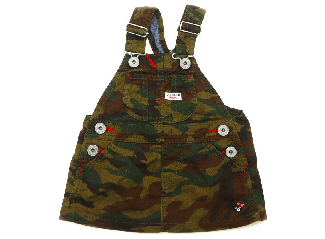　ブランド 　Double B(ダブルB) 　カテゴリー 　ジャンパースカート 　サイズ 　80サイズ 　色 　カーキ、カモフラ 　状態 　★★★ 　記名 　なし 　ジャンル 　Girl コットン素材。やや色褪せ感ありますがまだまだお使いい...