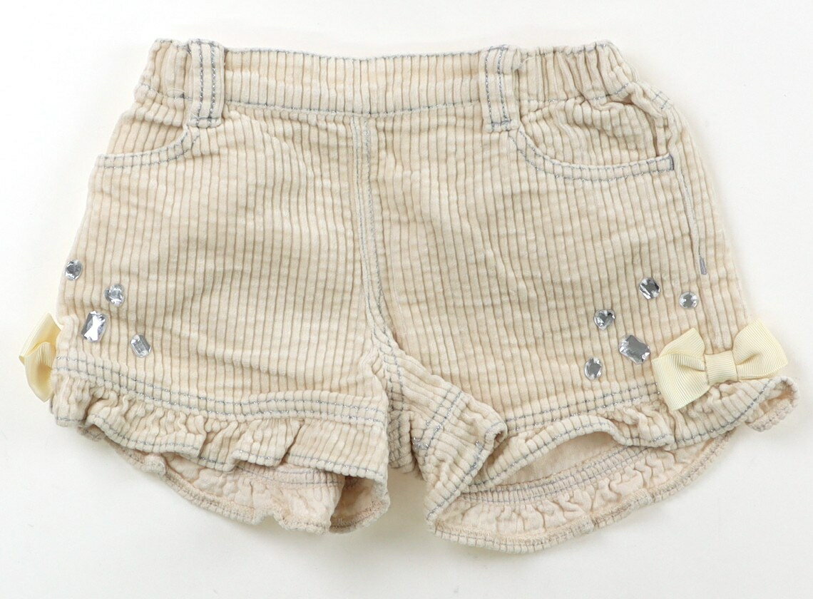 　ブランド 　mezzo piano(メゾピアノ) 　カテゴリー 　ショートパンツ 　サイズ 　100サイズ 　色 　オフホワイト・シルバー 　状態 　★★★ 　記名 　あり（タグ） 　ジャンル 　Girl コーデュロイ。サイズ調整ゴムが付...