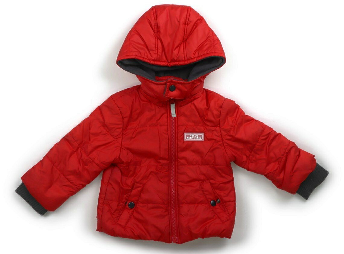 　ブランド 　petit main(プティマイン) 　カテゴリー 　コート・ジャンパー 　サイズ 　90サイズ 　色 　レッド 　状態 　★★ 　記名 　なし 　ジャンル 　Boy ポリエステル素材。身頃とフード裏はフリース、袖裏はポリエス...
