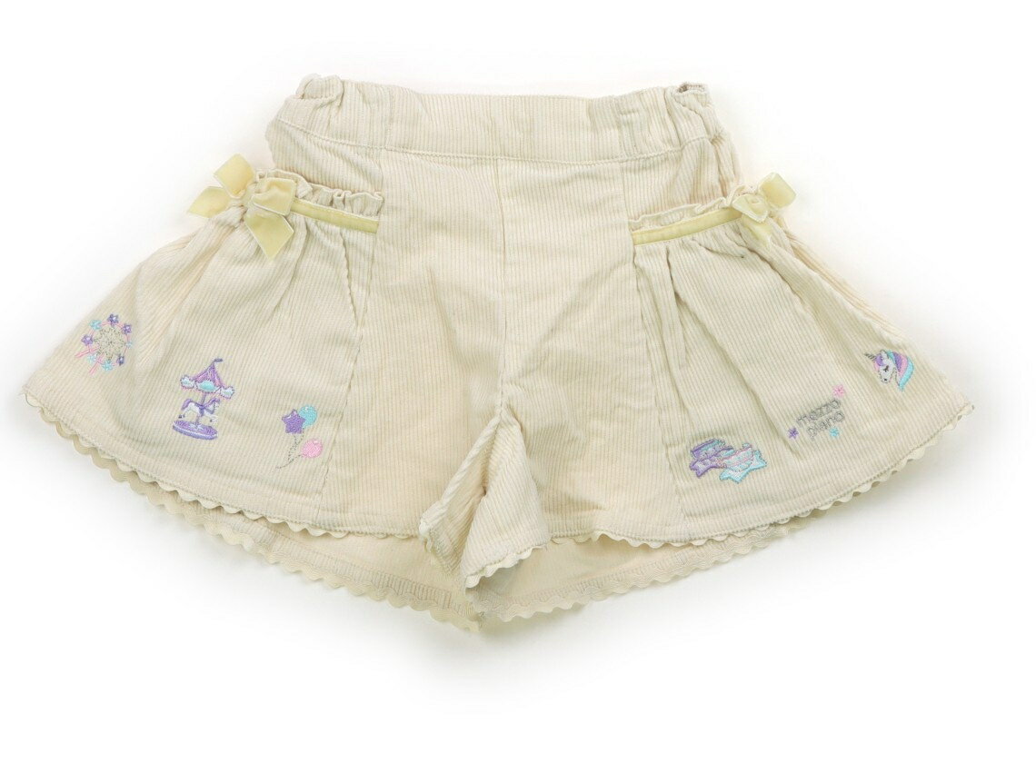 　ブランド 　mezzo piano(メゾピアノ) 　カテゴリー 　キュロット 　サイズ 　90サイズ 　色 　オフホワイト 　状態 　★★ 　記名 　なし 　ジャンル 　Girl コーデュロイ生地。サイズ調整ゴムが付いています。ややヨレと...