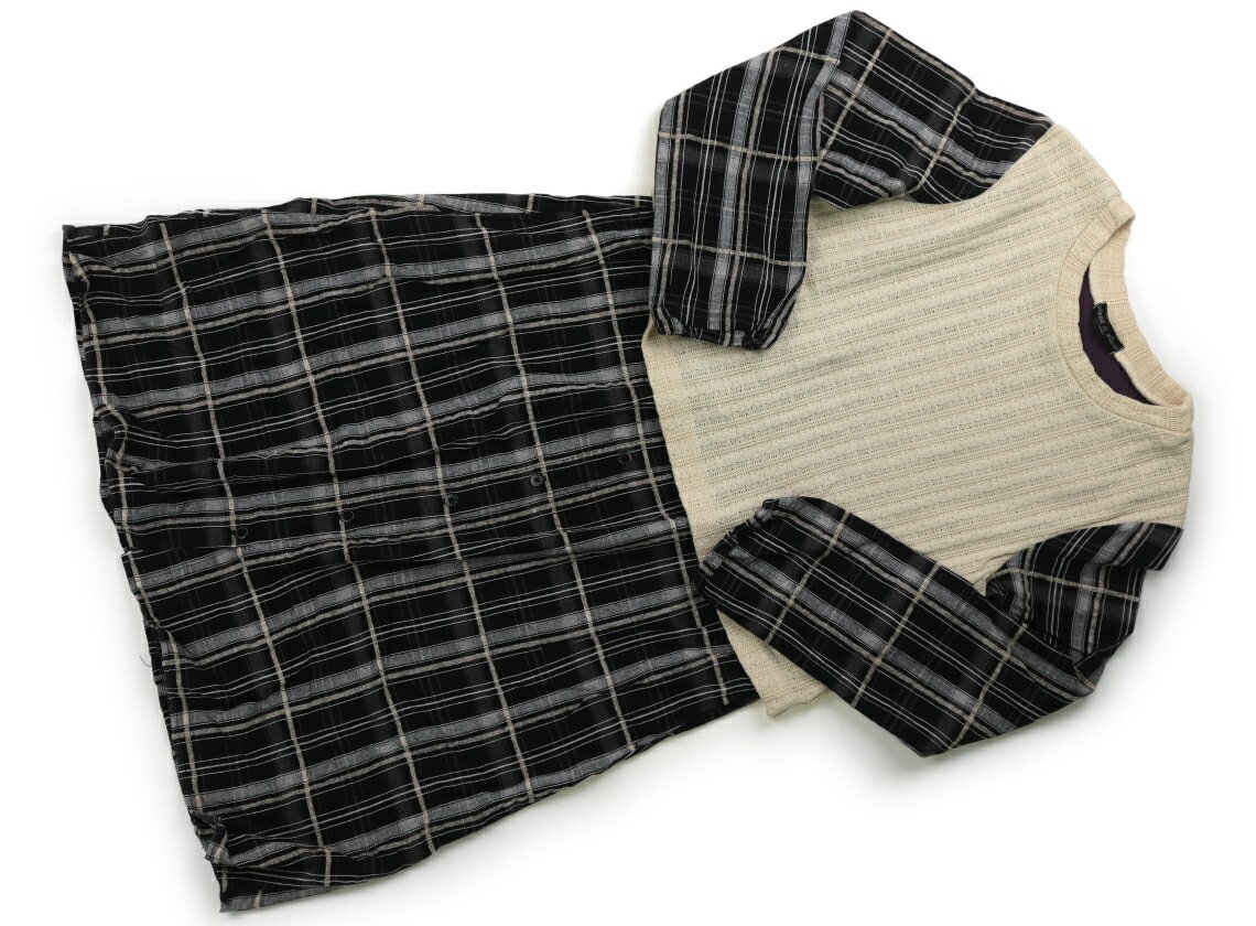 　ブランド 　Zuppa di Zucca(ズッパディズッカ) 　カテゴリー 　ワンピース 　サイズ 　150サイズ 　色 　ベージュ、黒系チェック 　状態 　★★★ 　記名 　なし 　ジャンル 　Girl レイヤードデザイン。チェック部分...