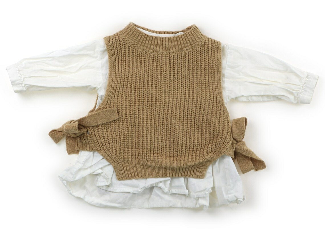 　ブランド 　petit main(プティマイン) 　カテゴリー 　チュニック 　サイズ 　80サイズ 　色 　ベージュ、白 　状態 　★★ 　記名 　なし 　ジャンル 　Girl 実際のサイズ表記はS。チュニックはコットン製、ベストはアク...