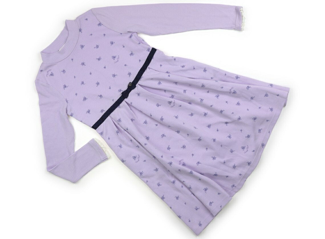 　ブランド 　mezzo piano(メゾピアノ) 　カテゴリー 　ワンピース 　サイズ 　140サイズ 　色 　ラベンダー、ネイビー 　状態 　★★★★ 　記名 　なし 　ジャンル 　Girl 厚手カットソー生地。袖と首周りはリブニット生...