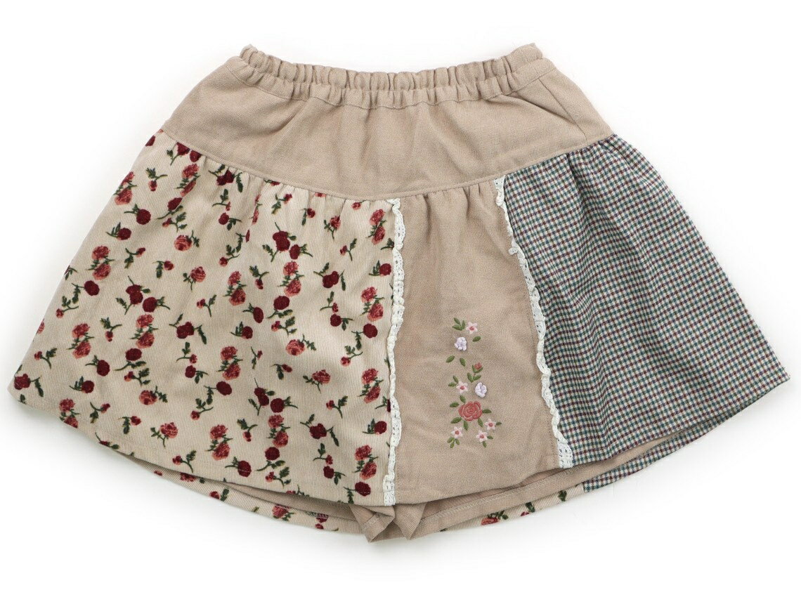 　ブランド 　Souris(スーリー) 　カテゴリー 　スカート 　サイズ 　130サイズ 　色 　ベージュ・花柄 　状態 　★★★ 　記名 　なし 　ジャンル 　Girl 全体的に毛羽立ちがあります。ウエスト総ゴムです。インナーパンツ一体...